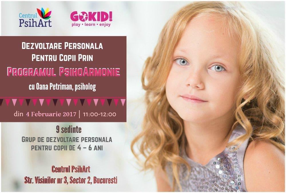 PsihoArmonie.Program de Dezvoltare Personală Pentru Copii 4-6 ani