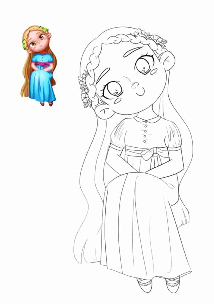 18 Planşe de Colorat Prințese cu Model. Desene de Colorat pentru Copii ...