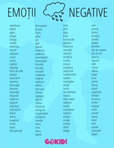 200 Emoții Umane - Liste Utile de Emoții Pozitive și Negative - GOKID!